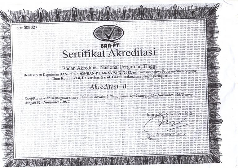 Akreditasi Program Studi Fakultas Komunikasi & Informasi – Universitas ...