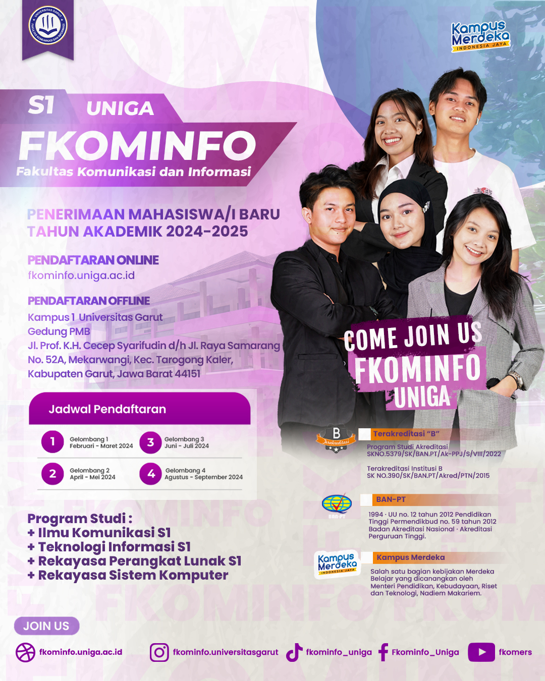 Segera dibuka Pendaftaran Mahasiswa Baru FKOMINFO 2024-2025 – Fakultas Komunikasi dan Informasi ...