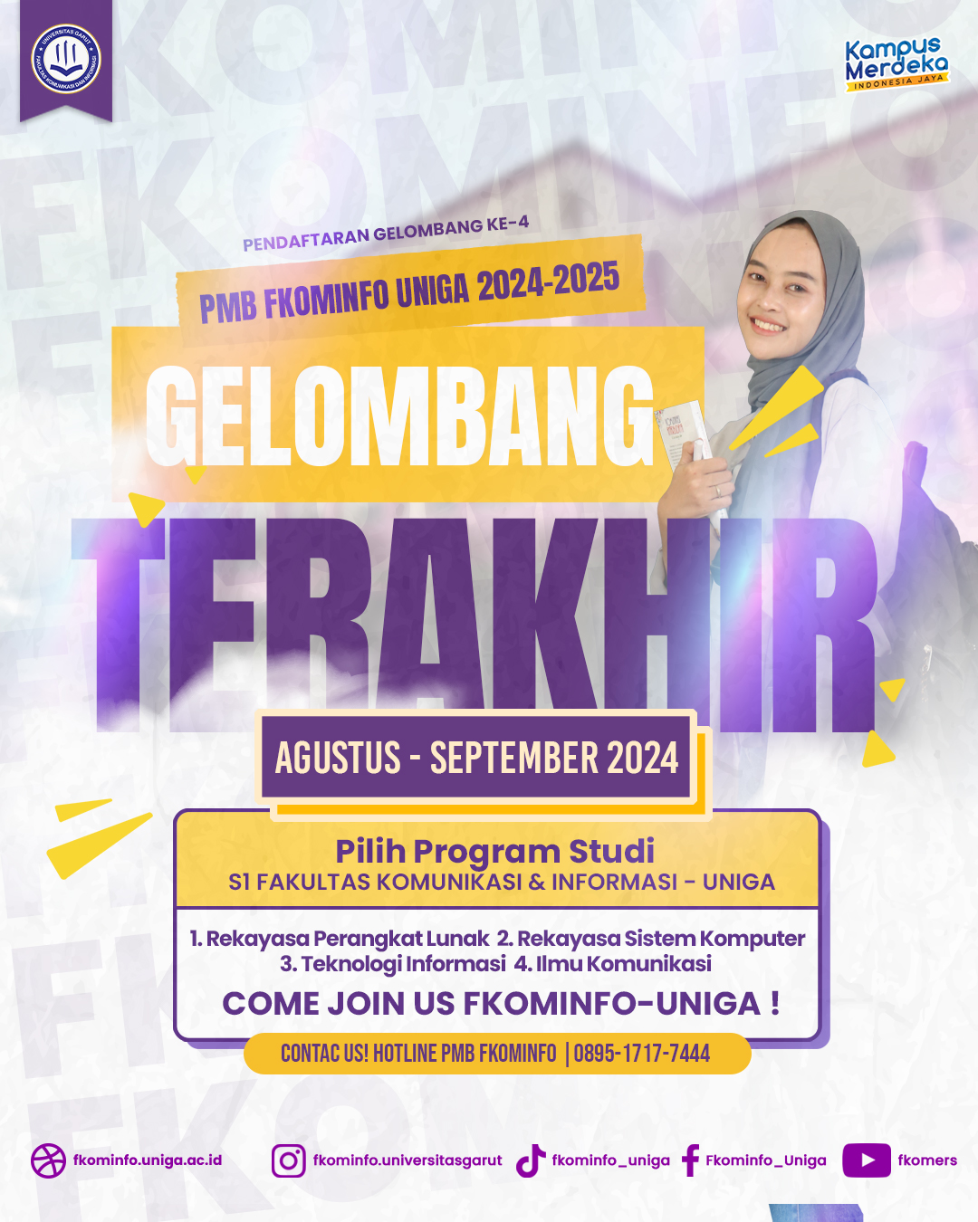 GELOMBANG TERAKHIR (AGUSTUS S/D SEPTEMBER) SEGERA DAFTAR PMB FAKULTAS ...